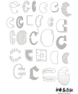 26 ways to draw a C - Ink & Lise