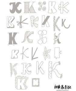 26 ways to draw a K - Ink & Lise