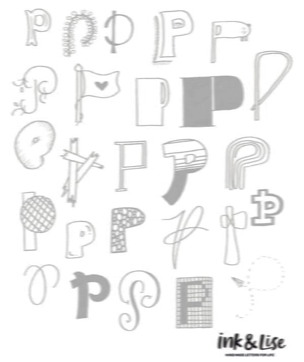 26 ways to draw an P - Ink & Lise