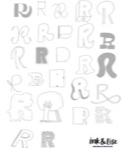 26 ways to draw an R - Ink & Lise
